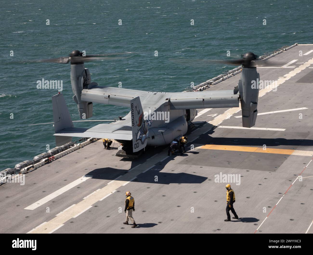 U.S. Marine Corps MV-22 Osprey with Marine Medium Tiltrotor Squadron ...