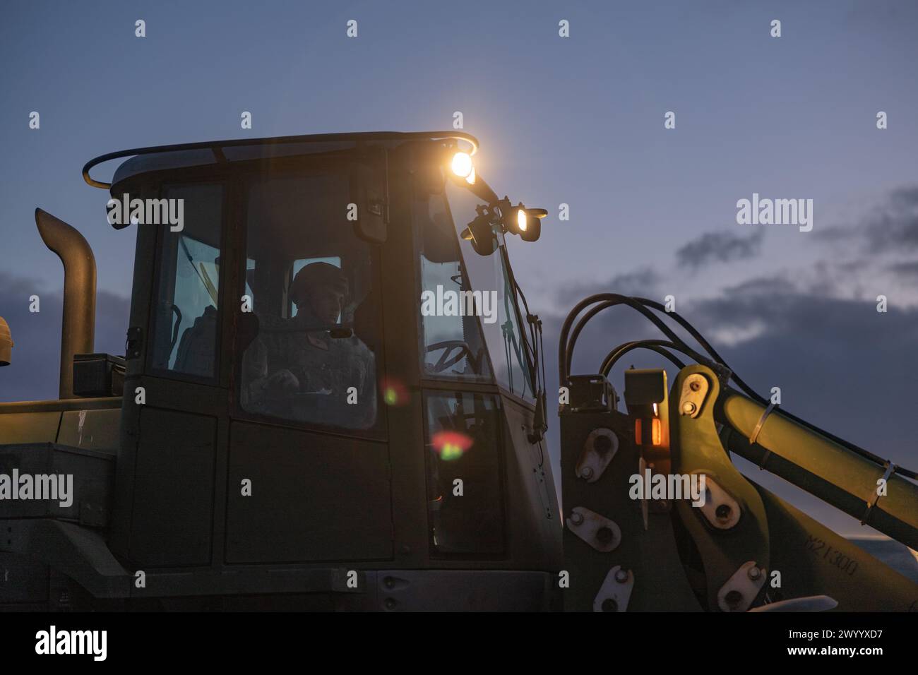 A U.S. Marine with 7th Engineer Support Battalion, 1st Marine Logistics ...