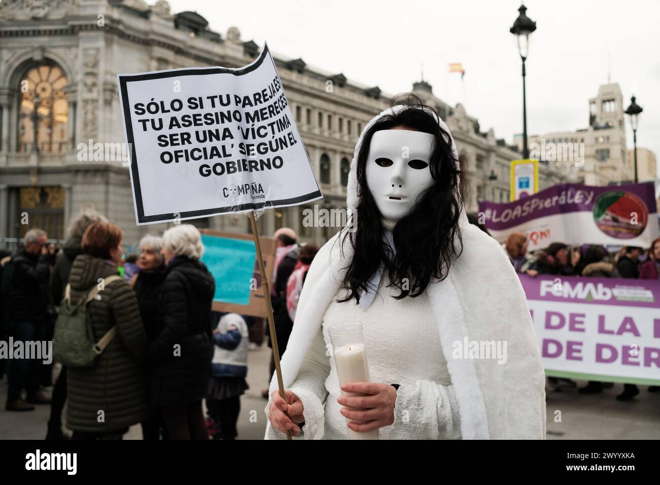 8M International Women Day in madrid Featuring: Atmosphere Where ...