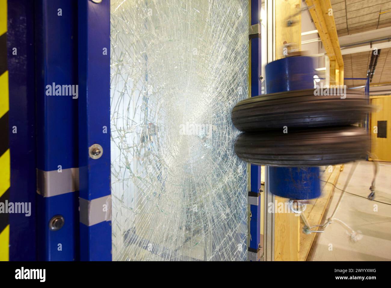 Impact test on glass, material homologation, Technology Research Center ...