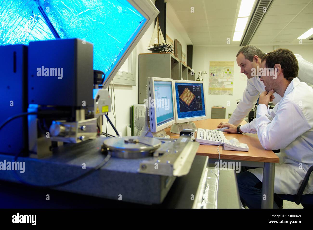 Atomic force microscope, AFM, Atomic image of mica sheet, Research on ...