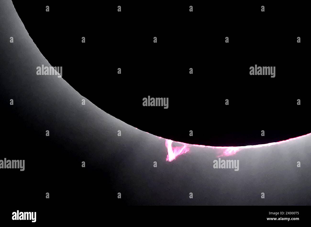 Chardon, United States. 08th Apr, 2024. Solar Prominences flare from ...