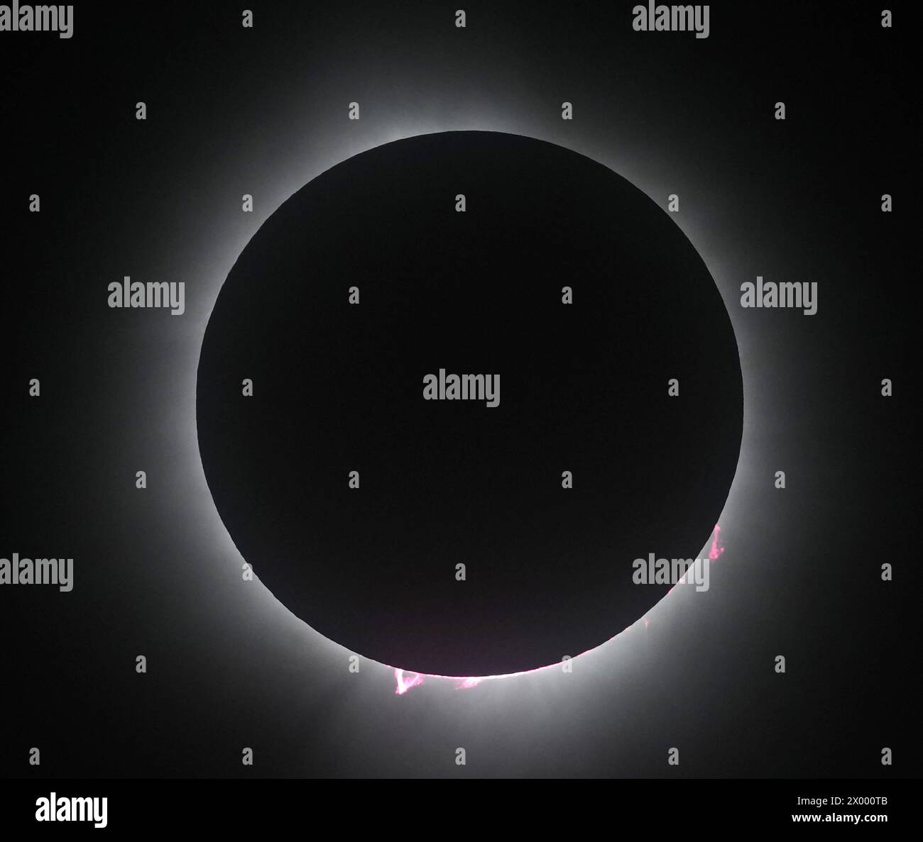 Chardon, United States. 08th Apr, 2024. Solar Prominences flare from ...