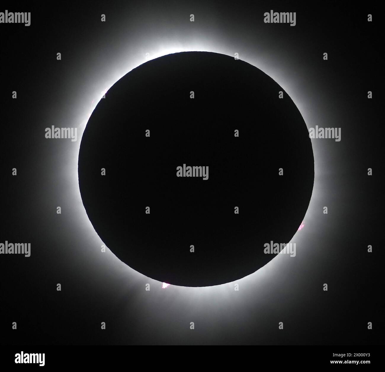 Chardon, United States. 08th Apr, 2024. Solar Prominences flare from ...