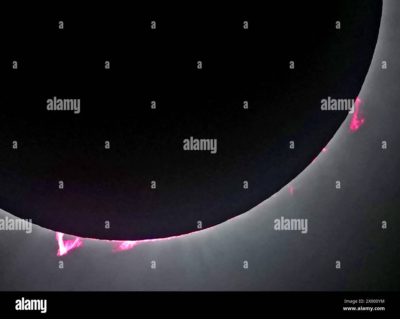 Chardon, United States. 08th Apr, 2024. Solar Prominences flare from ...