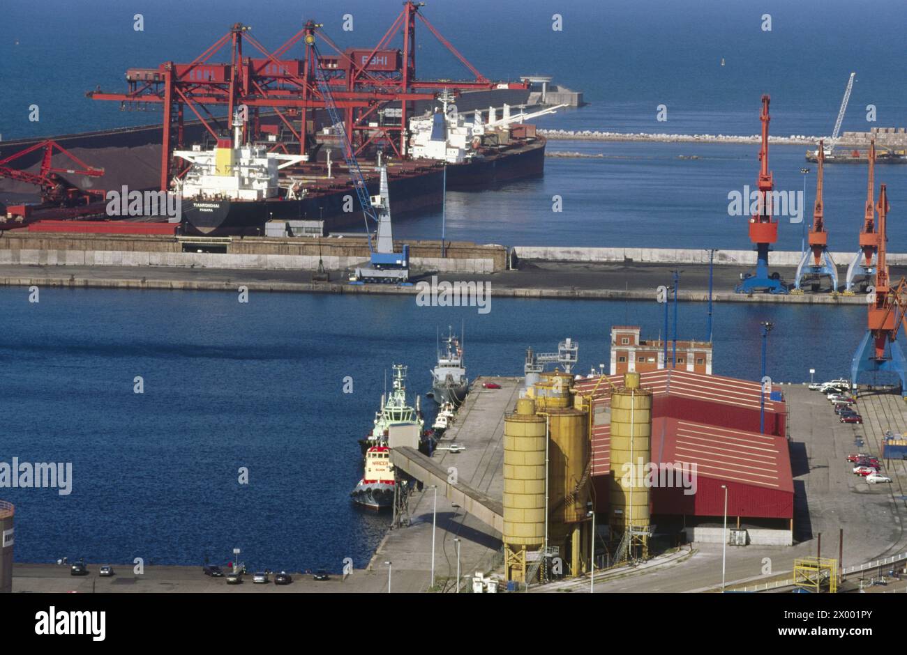 El Musel, port of Gijón. Asturias. Spain Stock Photo - Alamy