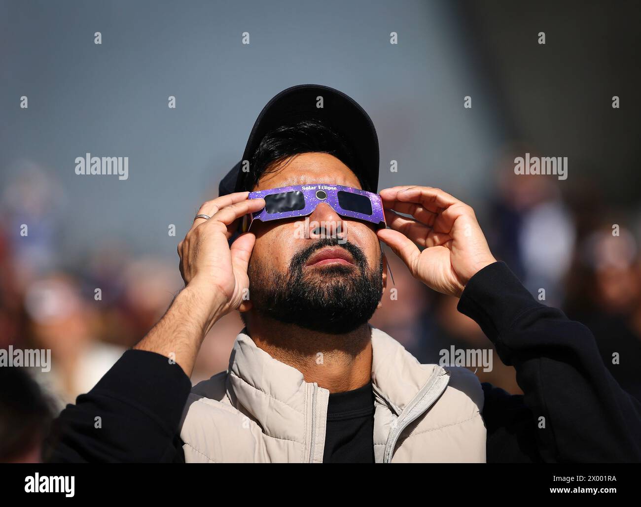 Montreal, Quebec, Canada. 8th Apr, 2024. The solar eclipse that briefly ...