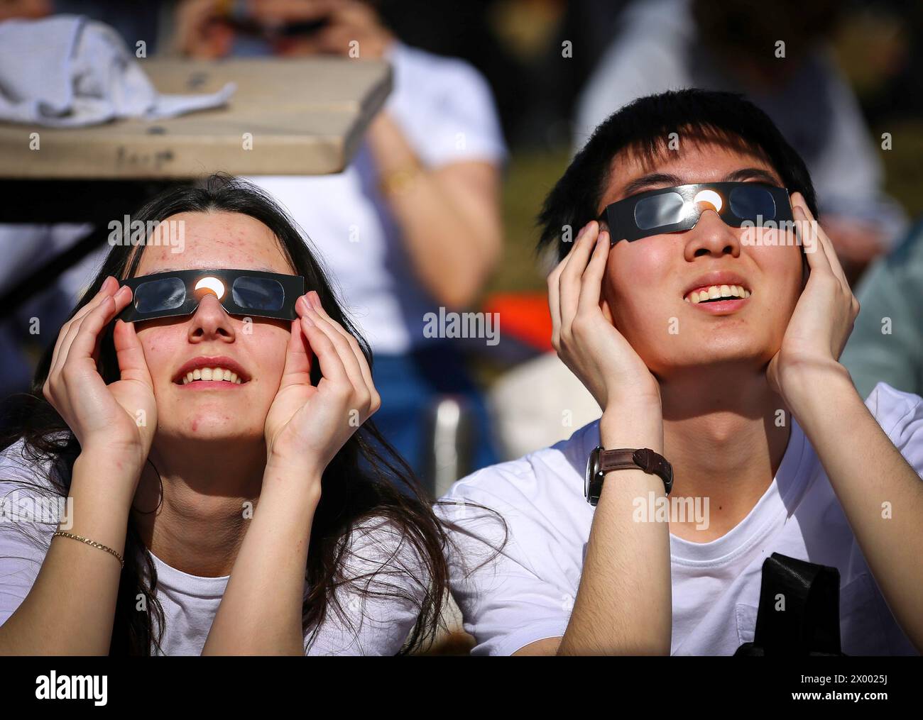 April 8, 2024, Montreal, Quebec, Canada: The solar eclipse that briefly ...