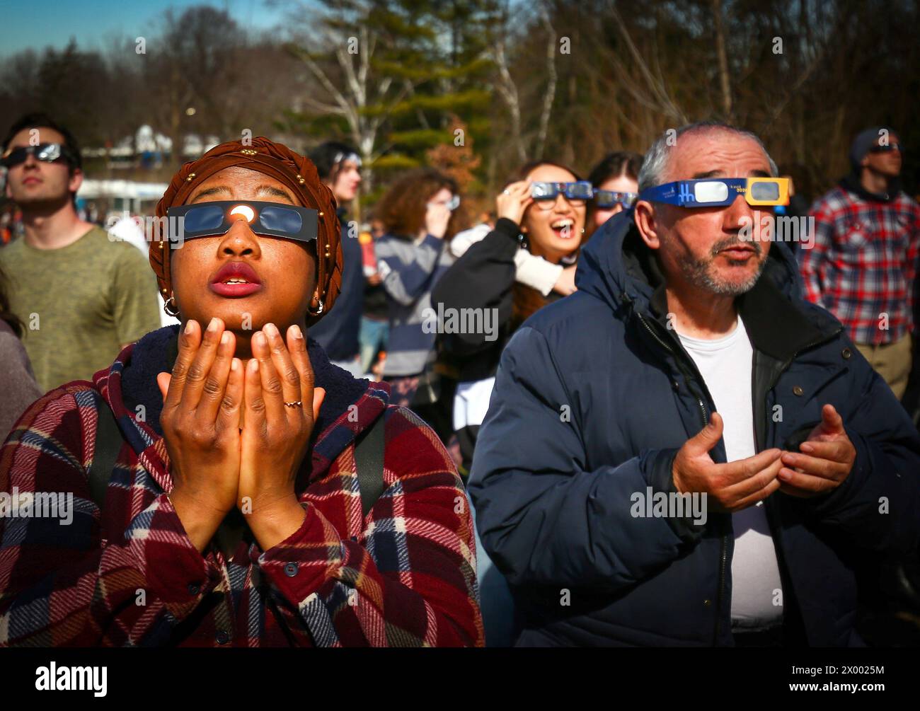 Montreal, Quebec, Canada. 8th Apr, 2024. The solar eclipse that briefly ...