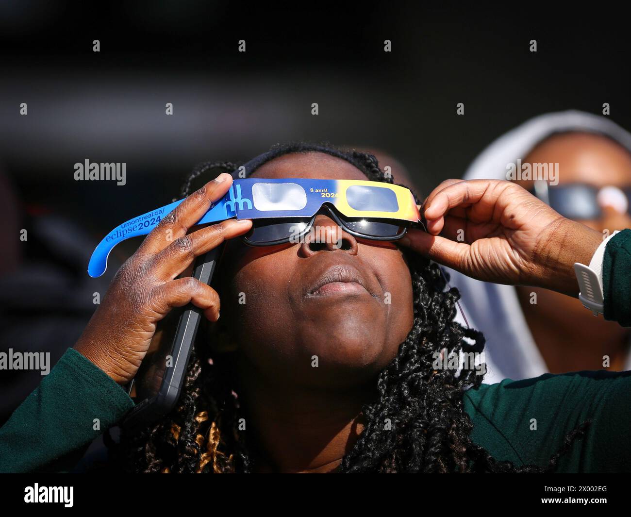 Montreal, Quebec, Canada. 8th Apr, 2024. The solar eclipse that briefly ...
