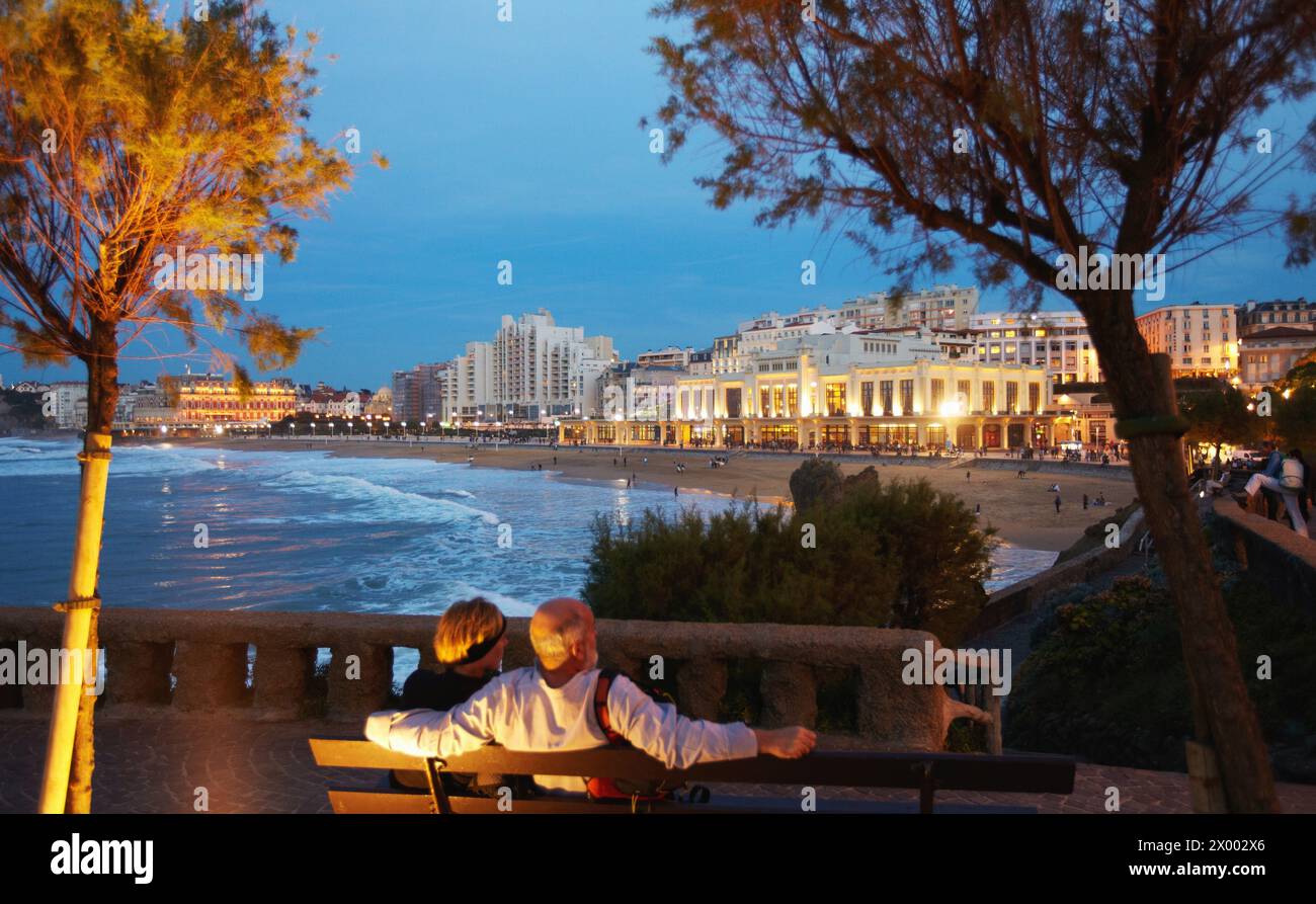 Casino, Grande Plage Beach, Biarritz, Aquitaine, Basque Country ...