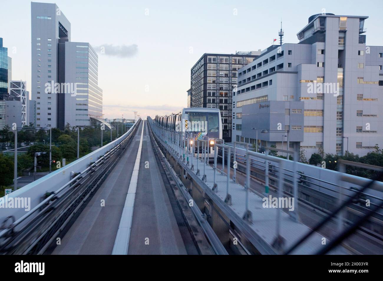Yurikamome line, Monorail train, Tokyo, Japan Stock Photo - Alamy