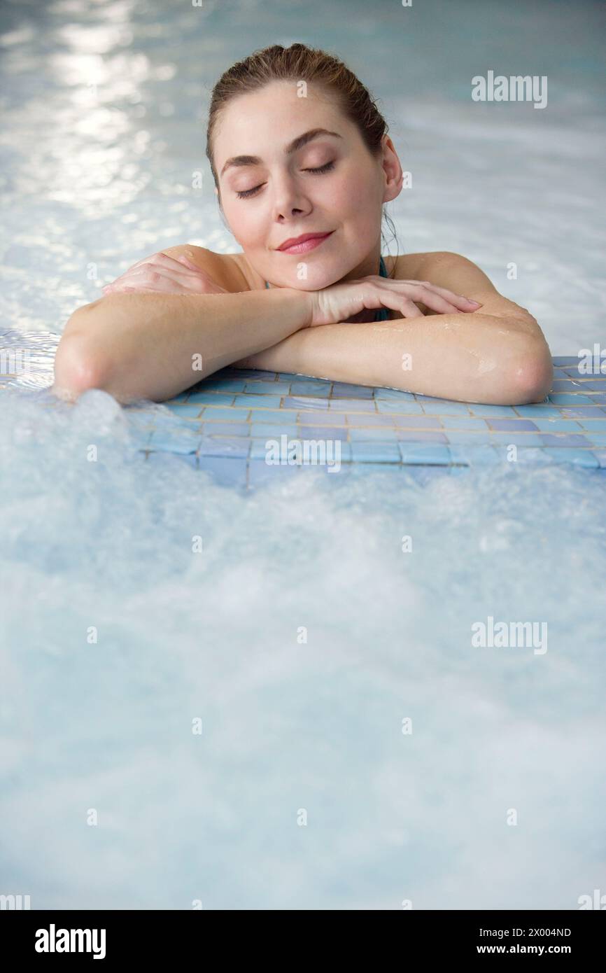 Therapeutic seawater pool (33ºC) with hydrojet, underwater massage jets ...