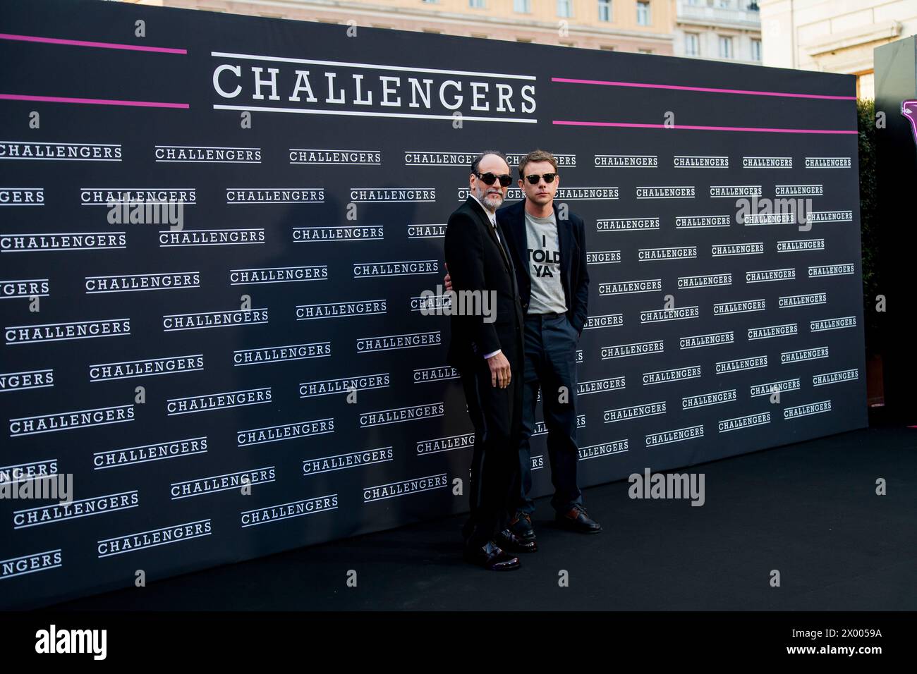 ROME, ITALY - APRIL 08: Luca Guadagnino, Jonathan Anderson and Amy ...