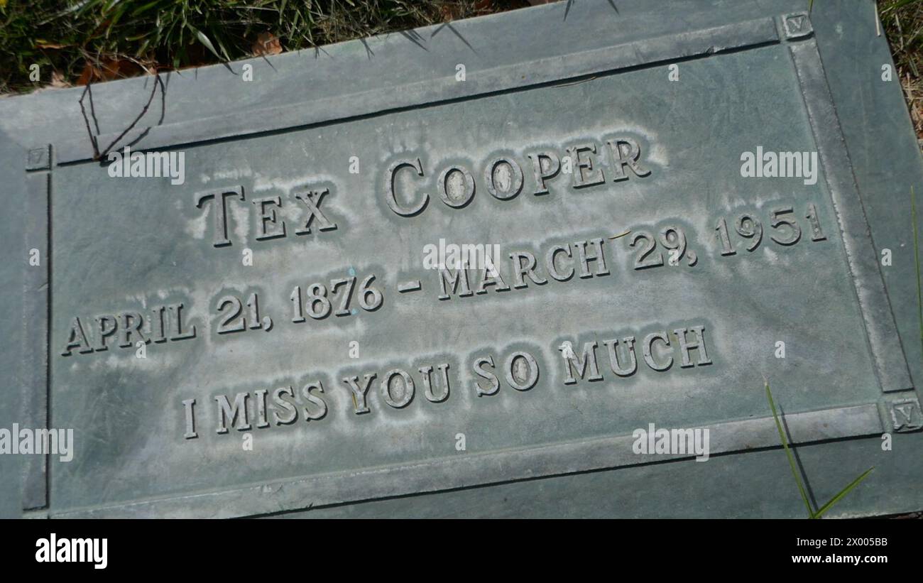 North Hollywood, California, USA 5th April 2024 Actor Tex Cooper Grave ...