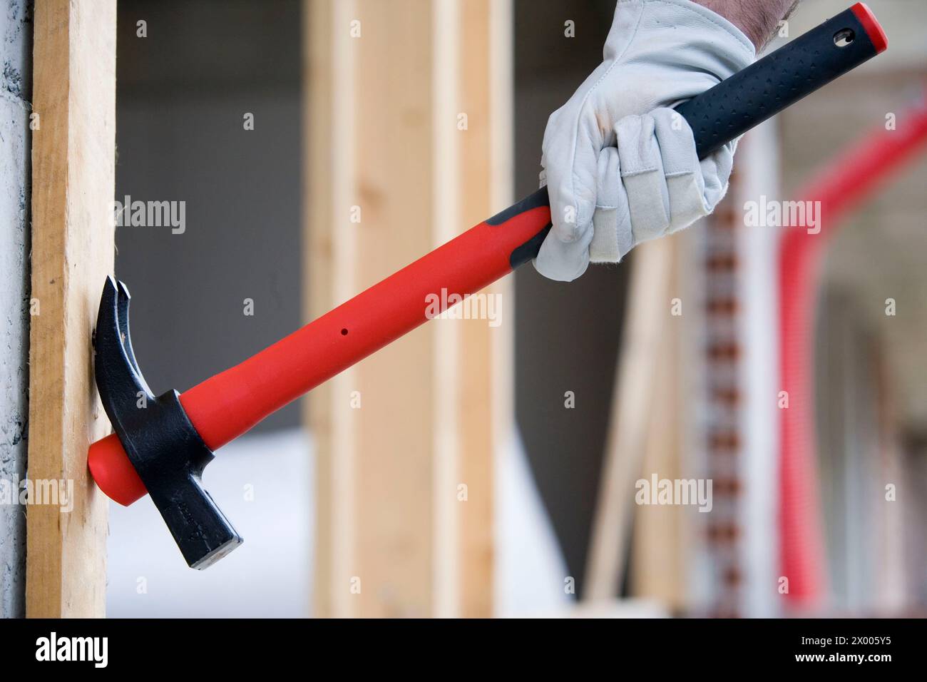 Hammer. Building construction Stock Photo - Alamy