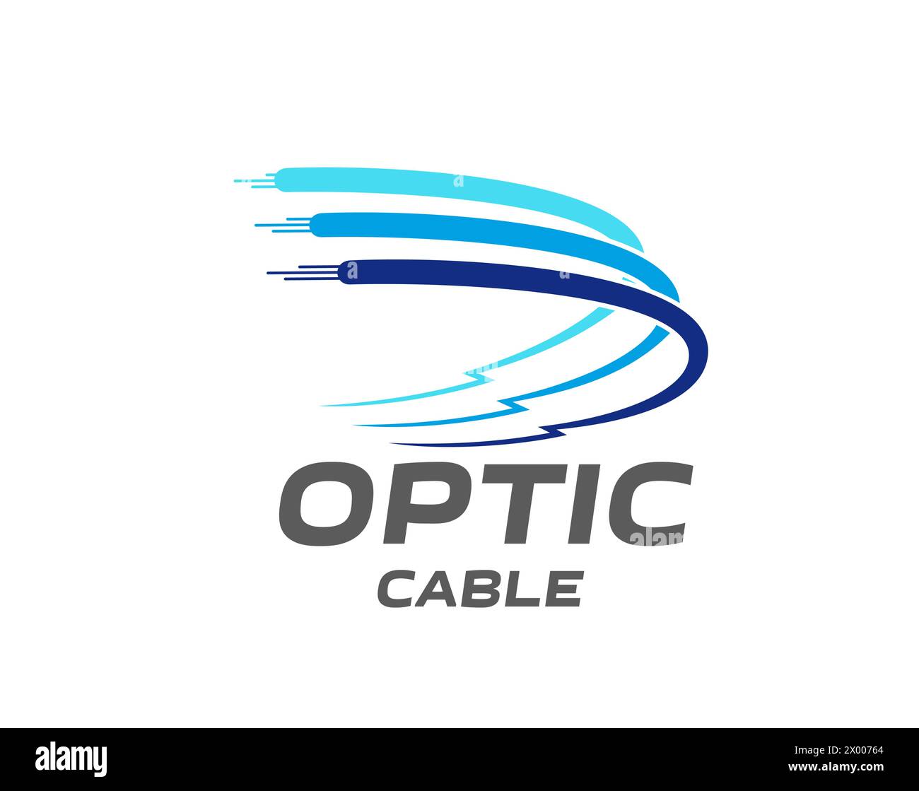 Fiber optic cable icon, internet technology. Isolated vector emblem for ... Fiber optic cable icon, internet technology. Isolated vector emblem for ...