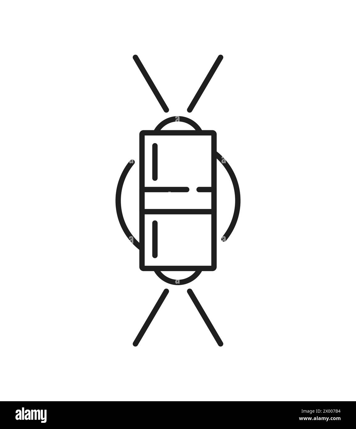 Wall light or sconce lamp line icon, interior or outdoor illumination ...