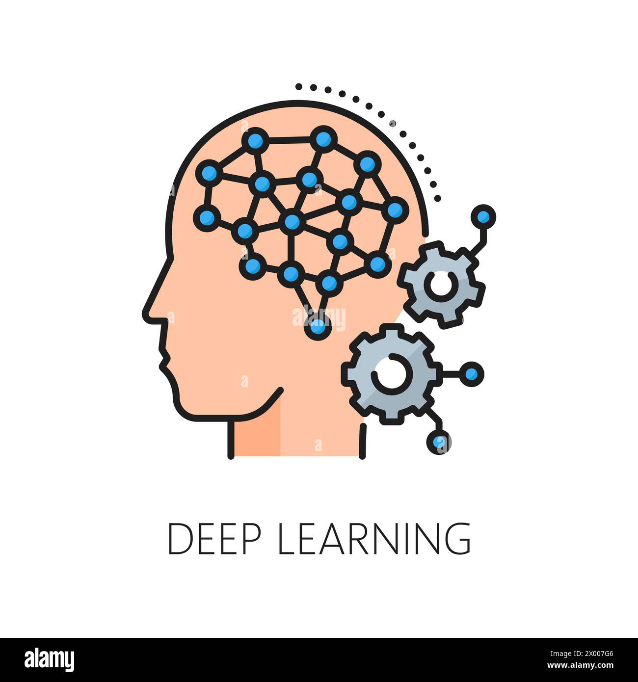Artificial Intelligence Algorithm Ai Analysis Deep Machine Learning Line Color Icon Ai Data