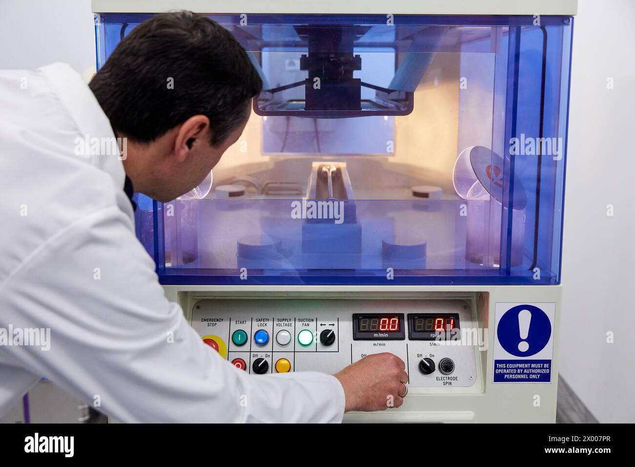 Electrospinning nanofiber manufacturing equipment hi-res stock ...