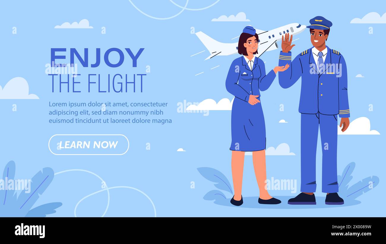 Enjoy flight vector poster Stock Vector Image & Art - Alamy