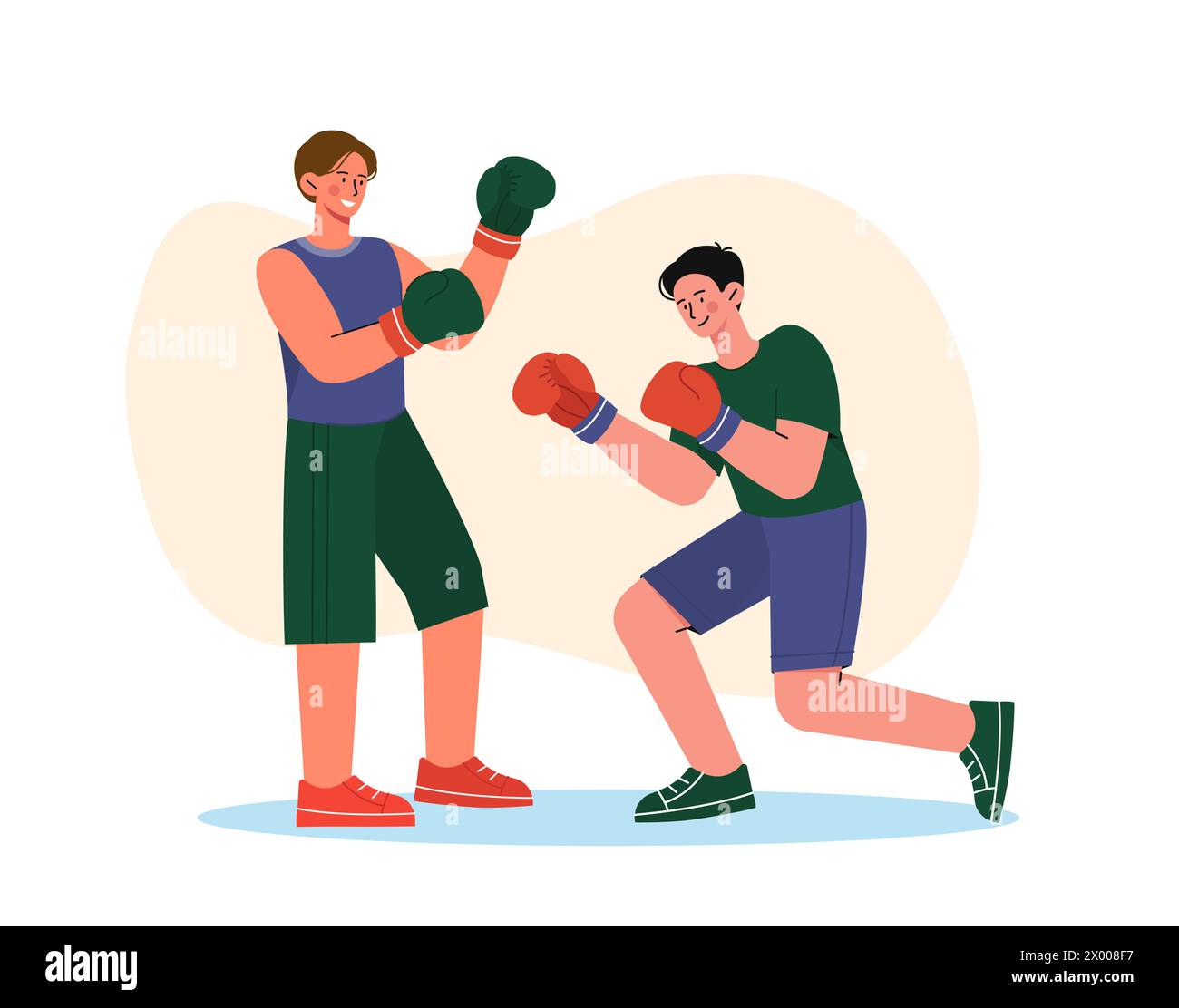 Boxers fighting Stock Vector Images - Alamy