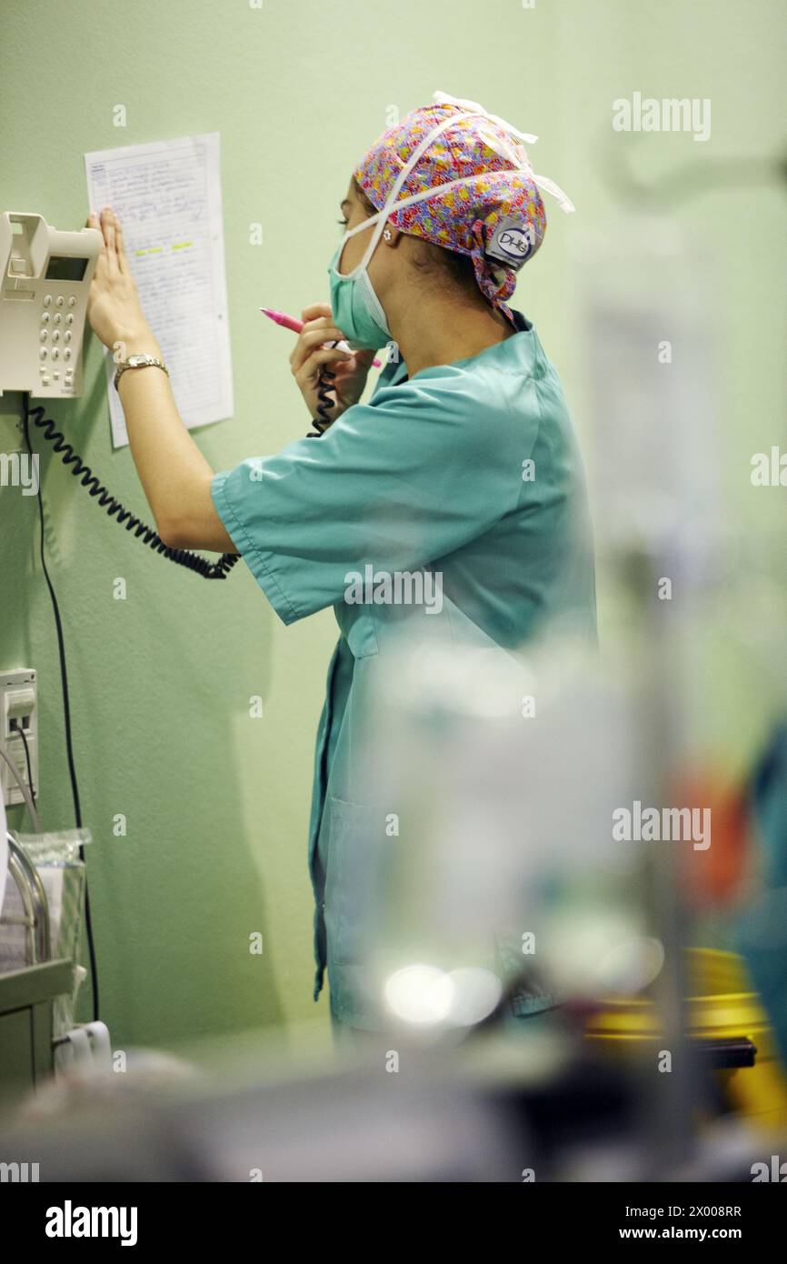 Aortic valve replacement, cardiac surgery, operation room. Hospital ...