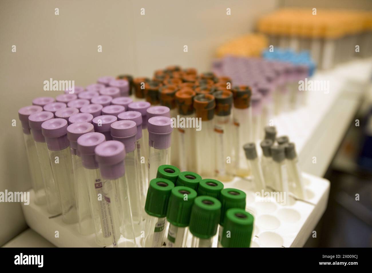 Sample tubes, clinical tests, laboratory, Hospital Stock Photo - Alamy