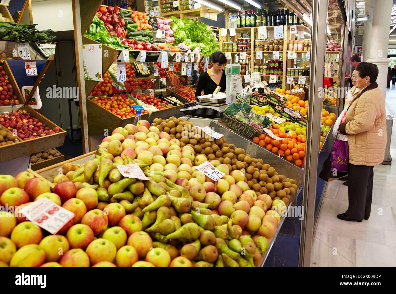 Fruits and vegetables, Mercado del Sur, Gijón, Asturias, Spain Stock ...