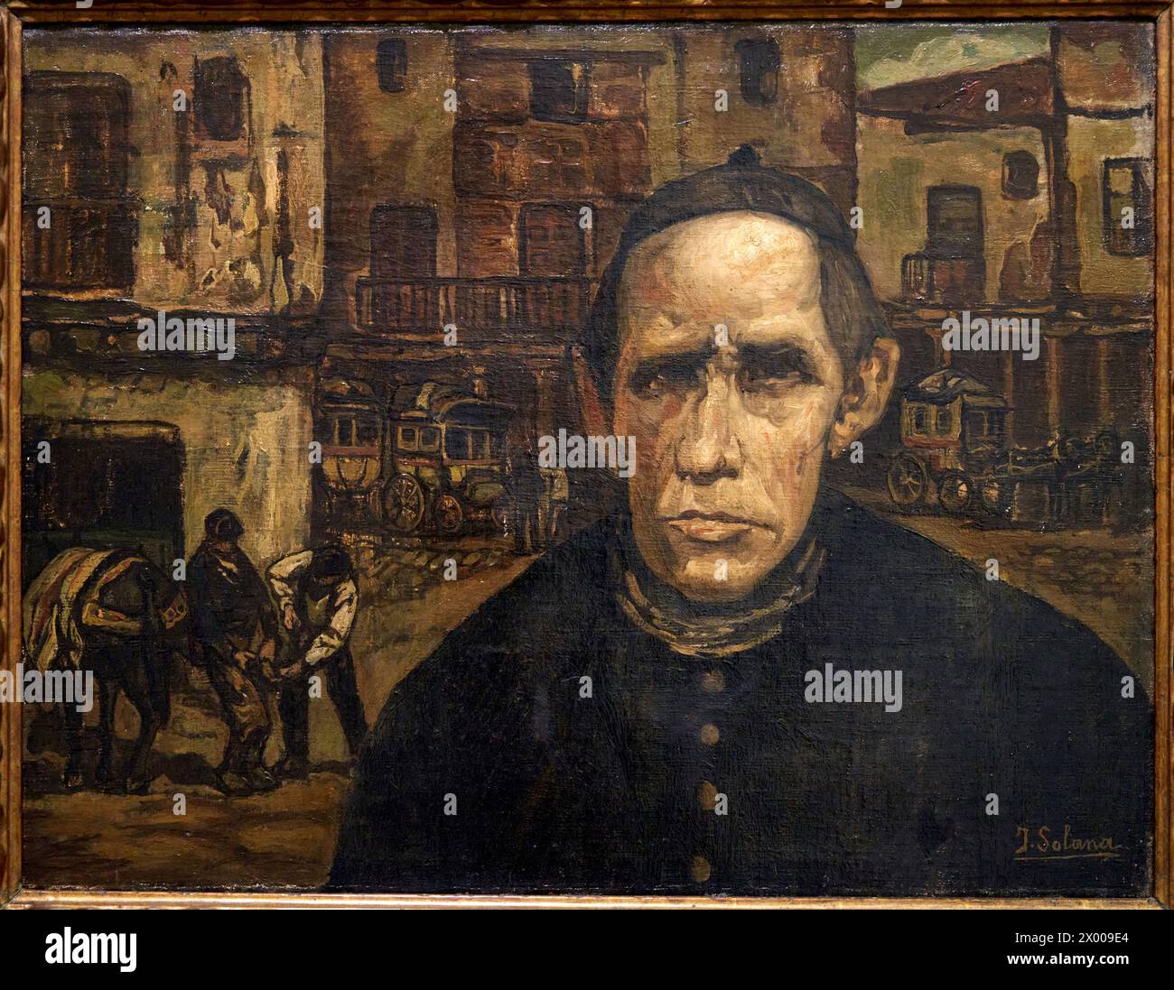 José Gutiérrez Solana, (Madrid, 1886-1945), The village priest, 1923 ...