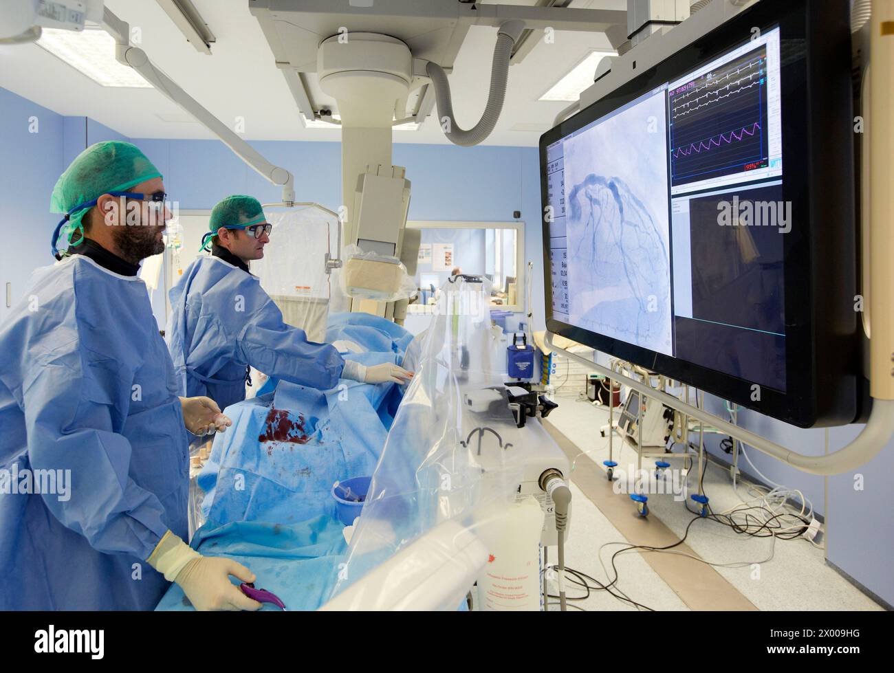 Angioplasty, Stenting in coronary arteries, Hemodynamic, Operating room ...