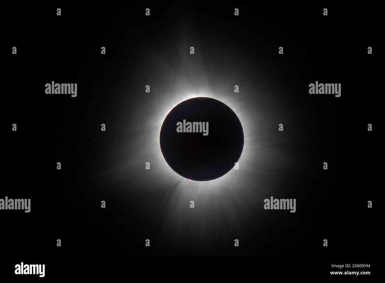 COLUMBUS, IN - APRIL 08: A photo of the total solar eclipse on April 8 ...