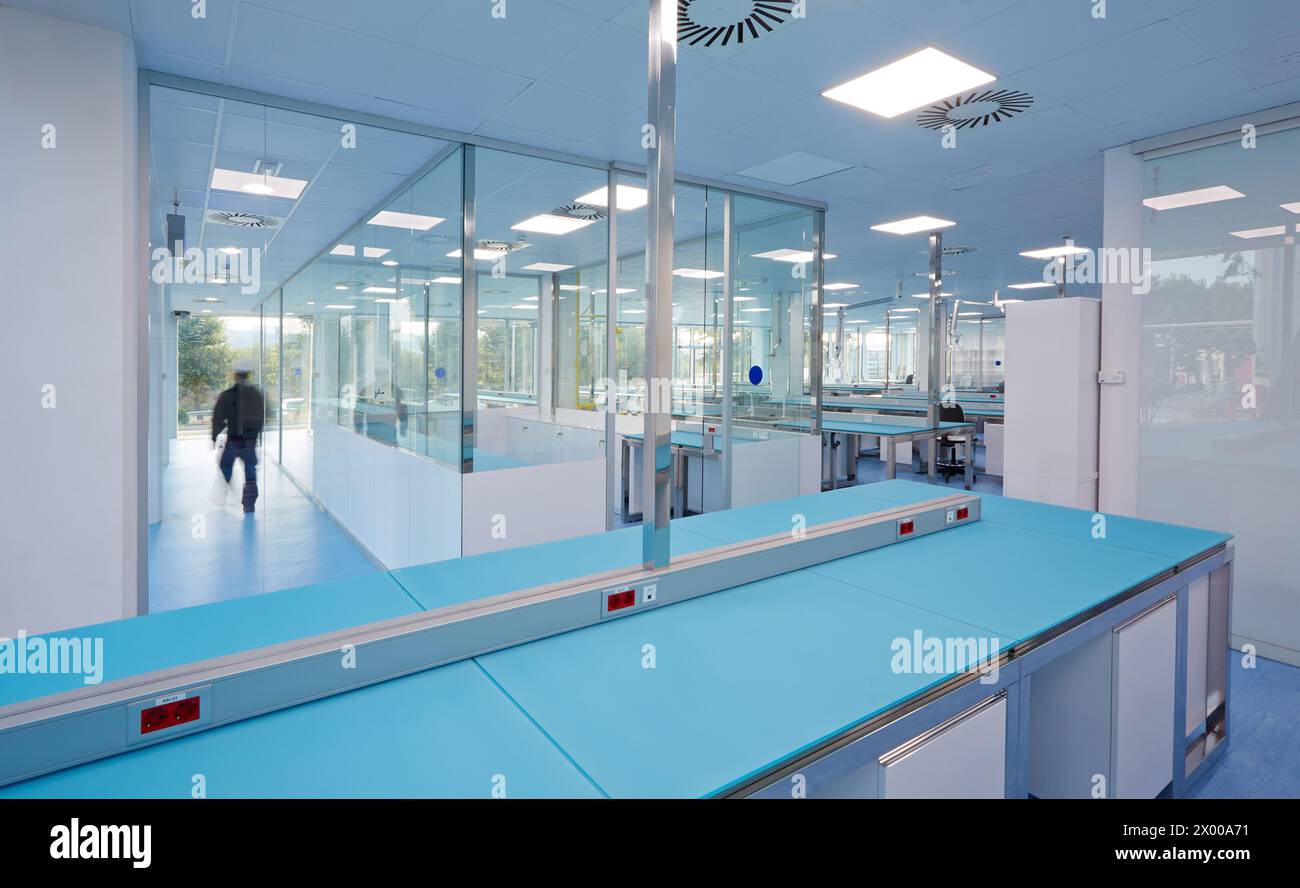 Bio pharmaceutical laboratory. Empty chemical laboratory. Barcelona ...