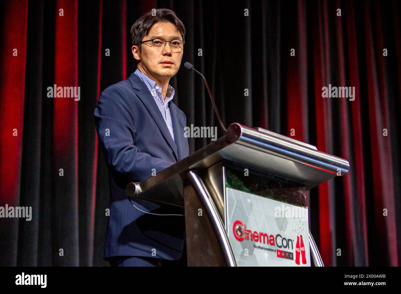 Las Vegas, USA. 08th Apr, 2024. Dong Hyun Lee, Chief Business Innovation Officer, CJ CGV, speaks ...