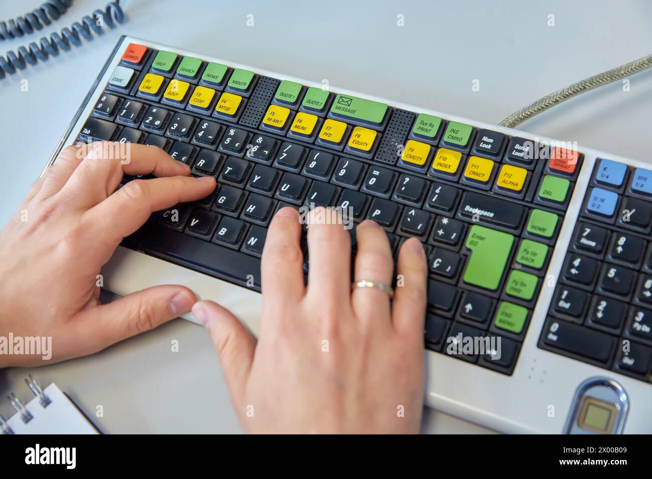 Keyboard. Stockbroker. Stock market Stock Photo - Alamy