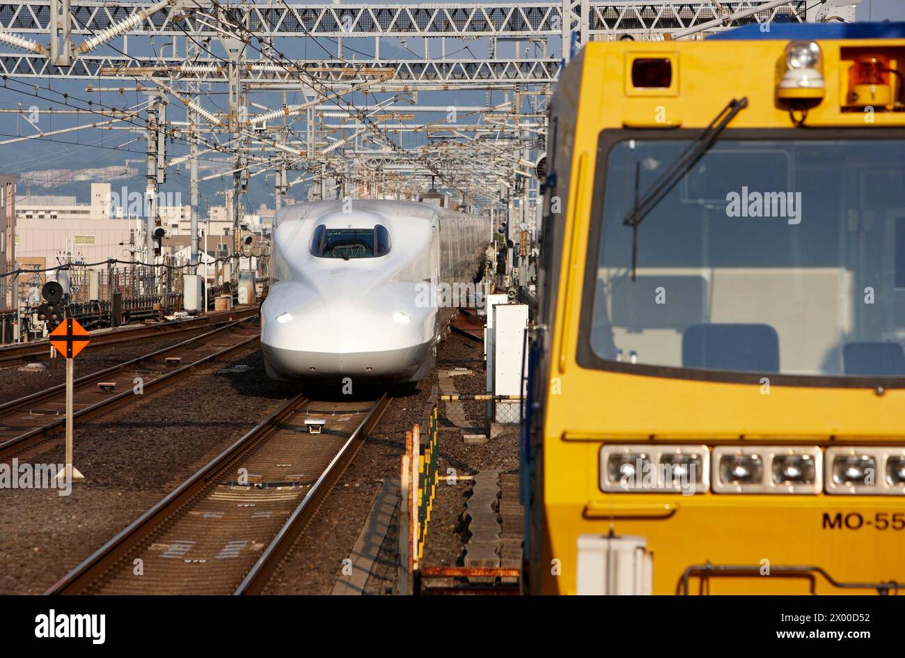Shinkansen high speed train, Railway station, Kyoto, Japan Stock Photo - Alamy