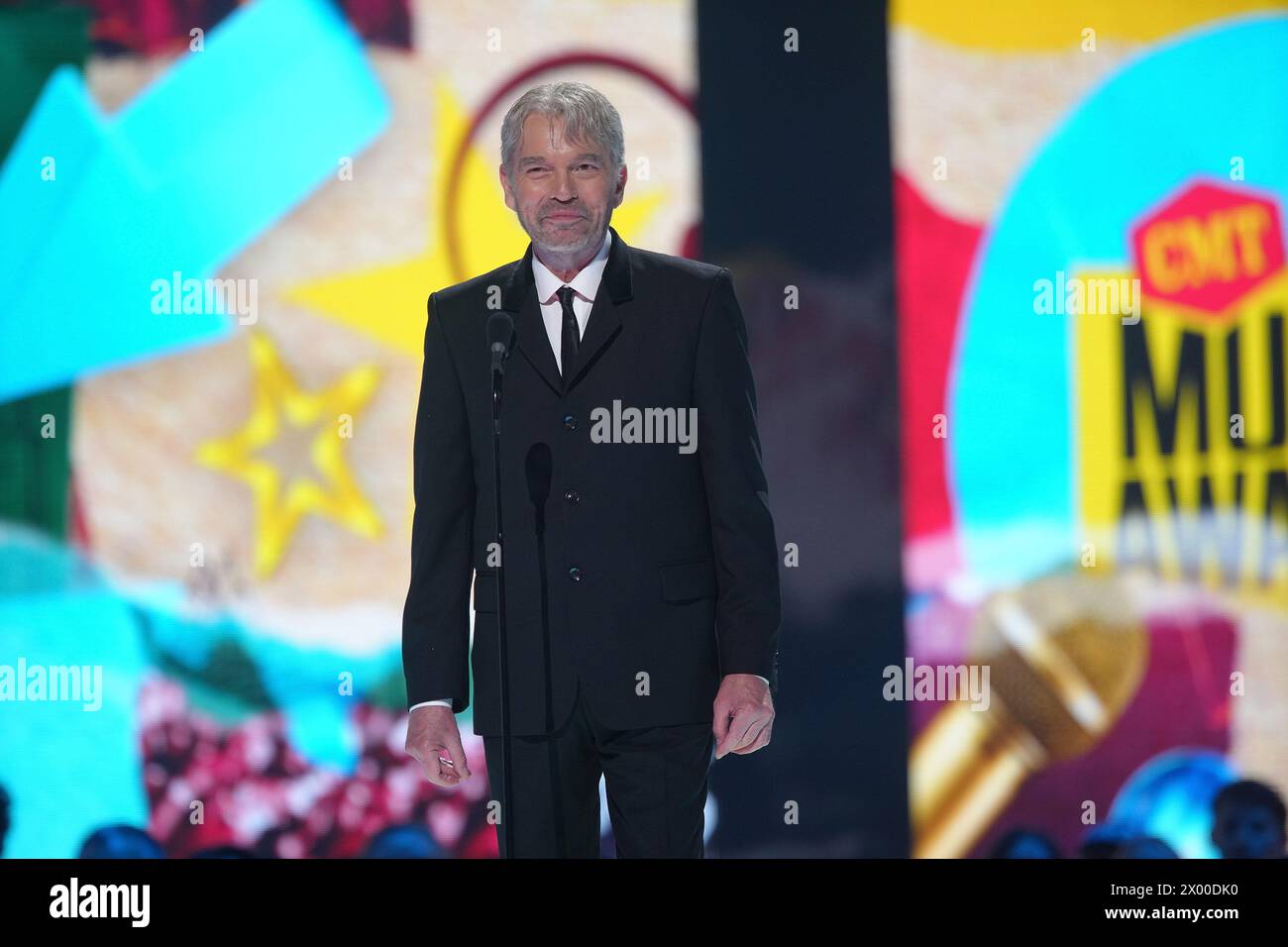 Billy Bob Thornton speaks onstage during the 2024 CMT Music Awards at ...