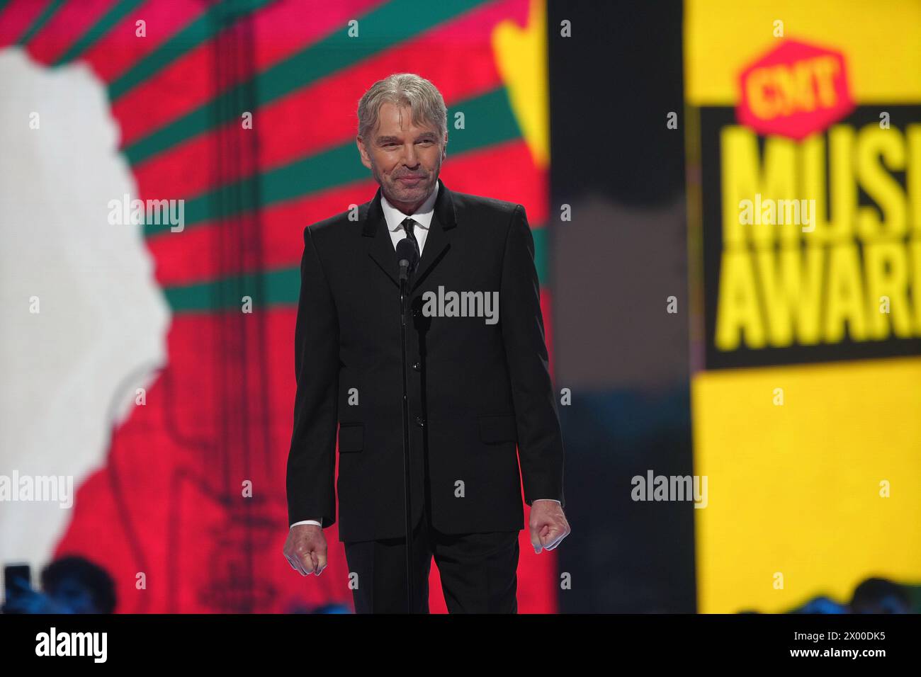 Billy Bob Thornton speaks onstage during the 2024 CMT Music Awards at ...