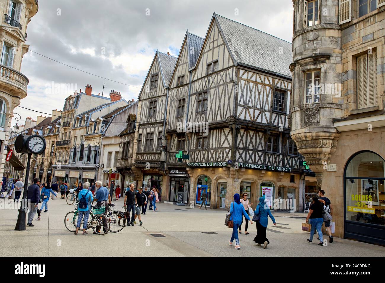 Traditional timber-frame Tudor style buildings in Rue de la Liberte ...