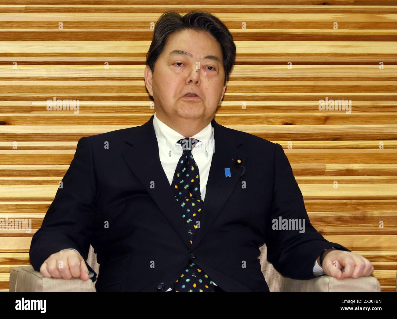 Japan's Chief Cabinet Secretary Yoshimasa Hayashi attends a cabinet ...