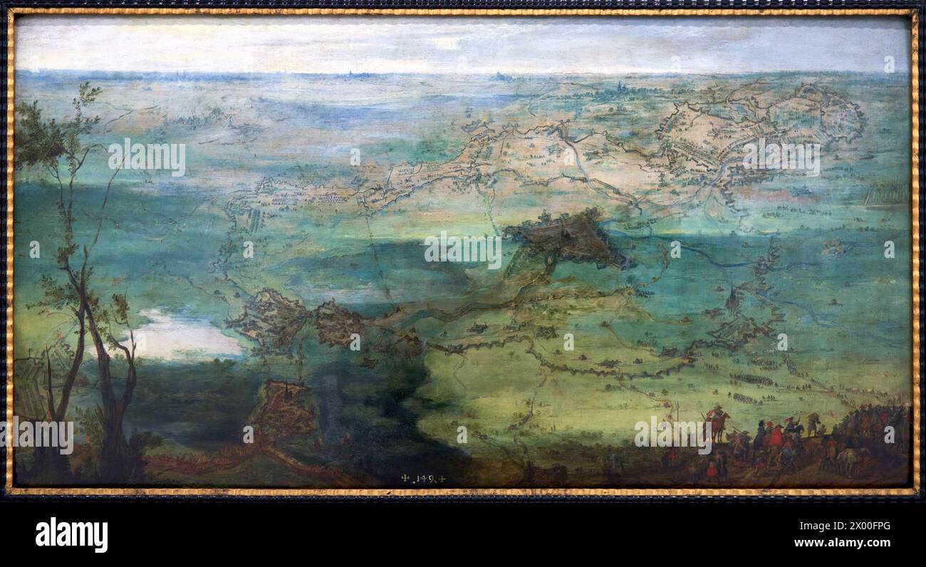 Peter Snayers, (Antwerp, 1592 - Brussels, 1667), View of the site of ...