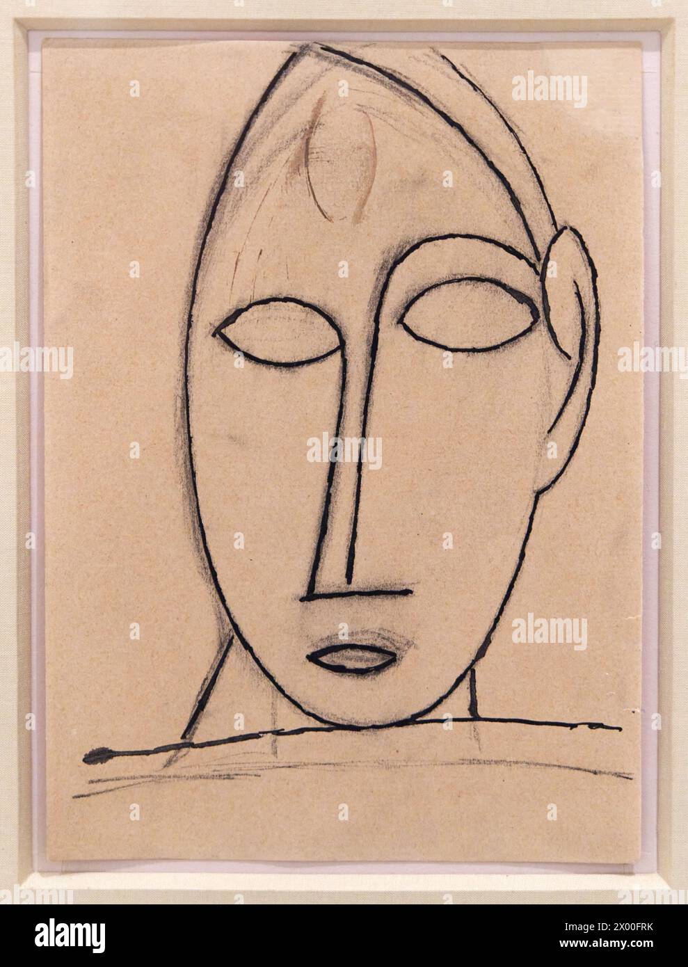 Study for Woman with Crossed. Hands: Woman's Head (Carnet 5), 1907 ...