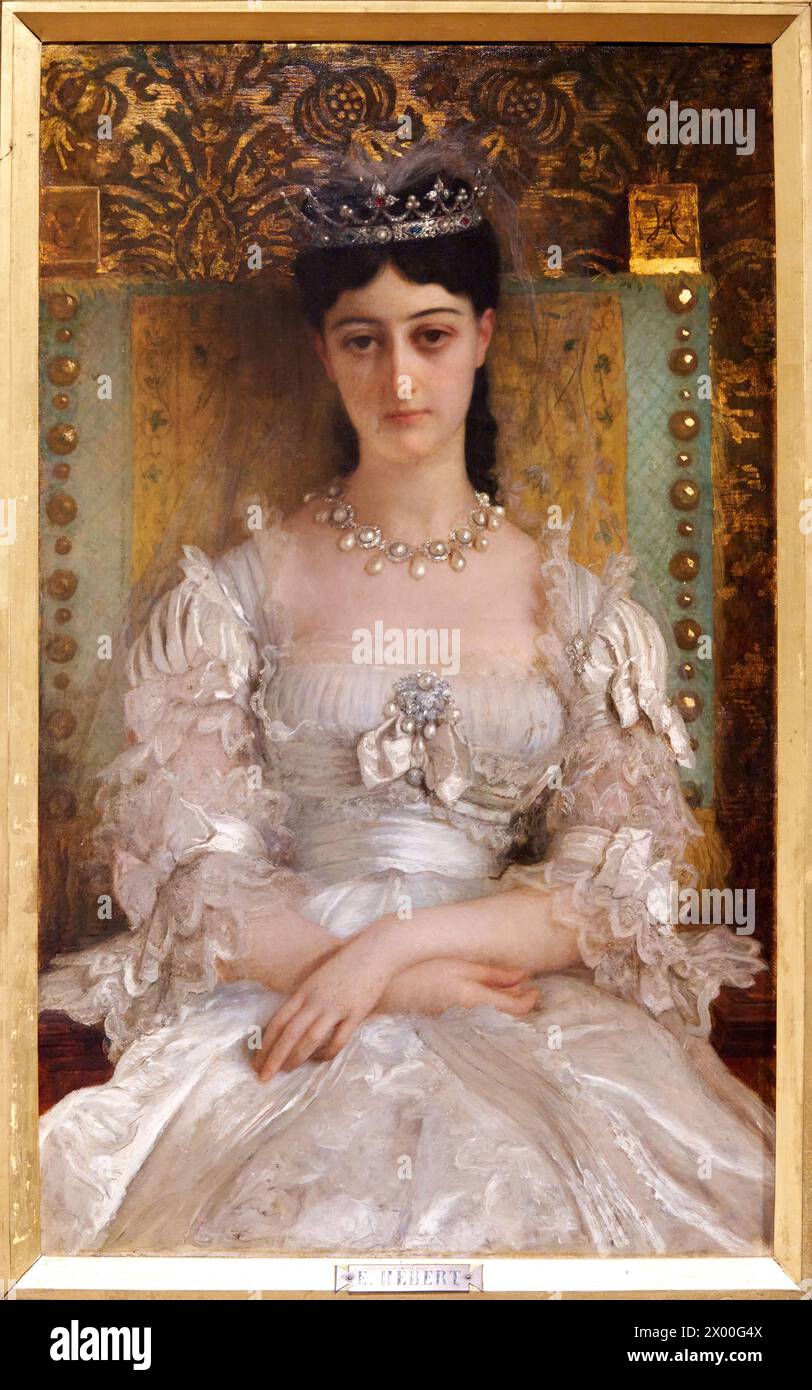 Ernest Hebert, (Grenoble, 1817 - La Tronche, 1908), Portrait of Julia ...