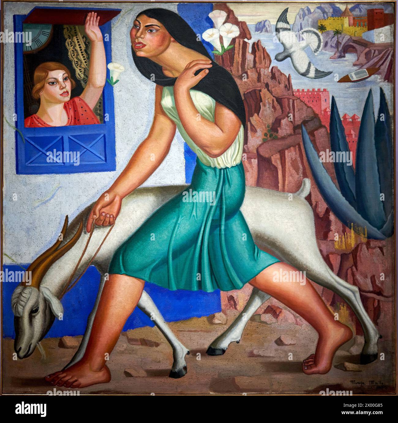 Woman with Goat, 1927, Maruja Mallo (1902-1995), Thyssen Bornemisza ...
