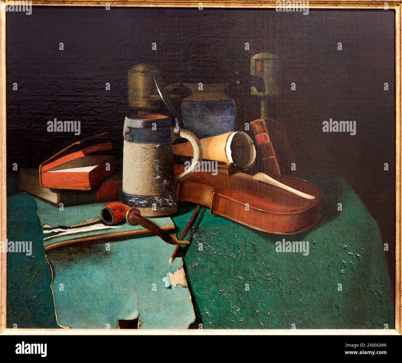 Books, Mug, Pipe and Violin, 1880, John Frederick Peto, (1854-1907 ...