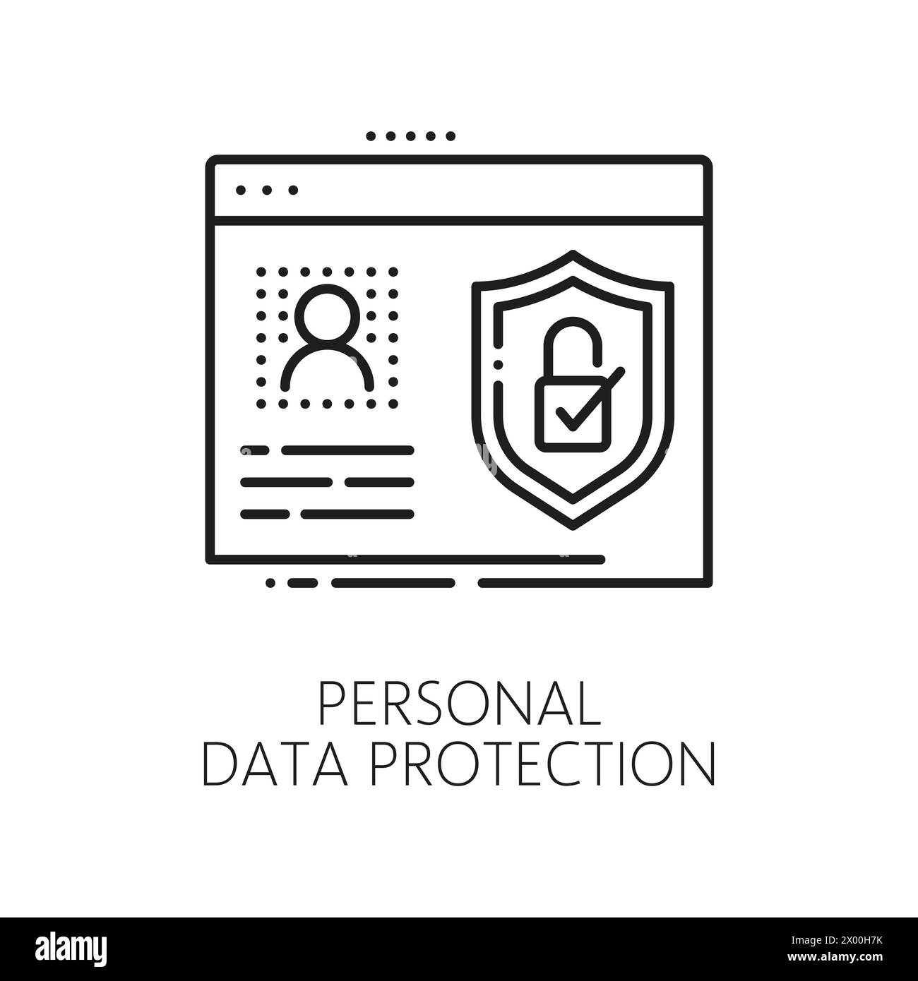 Personal data online protection and safety, fintech web technology ...