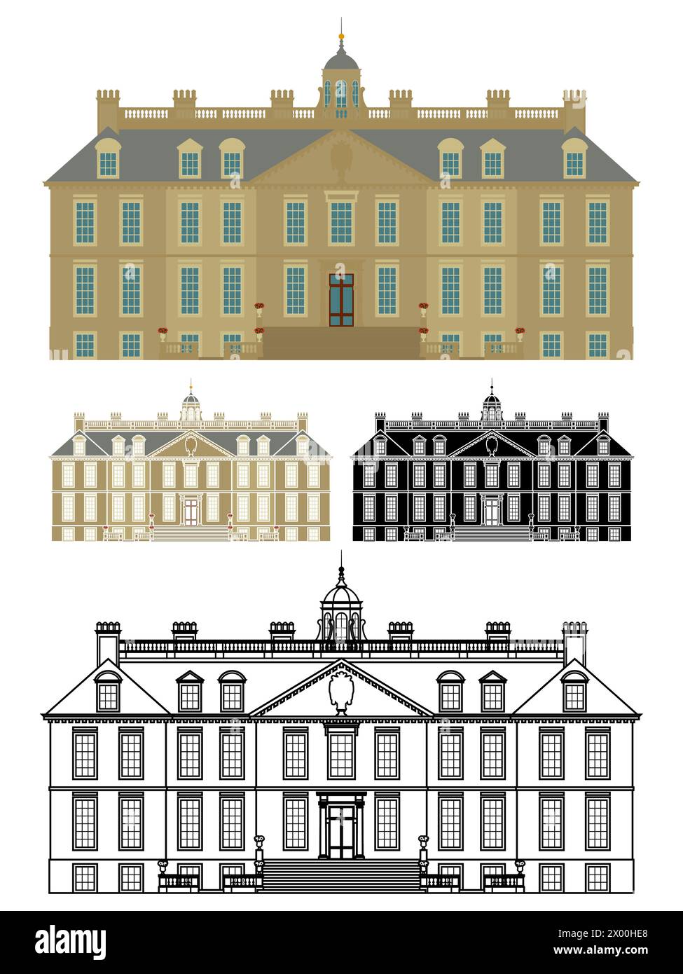 Belton House in Lincolnshire, UK Stock Vector Image & Art - Alamy