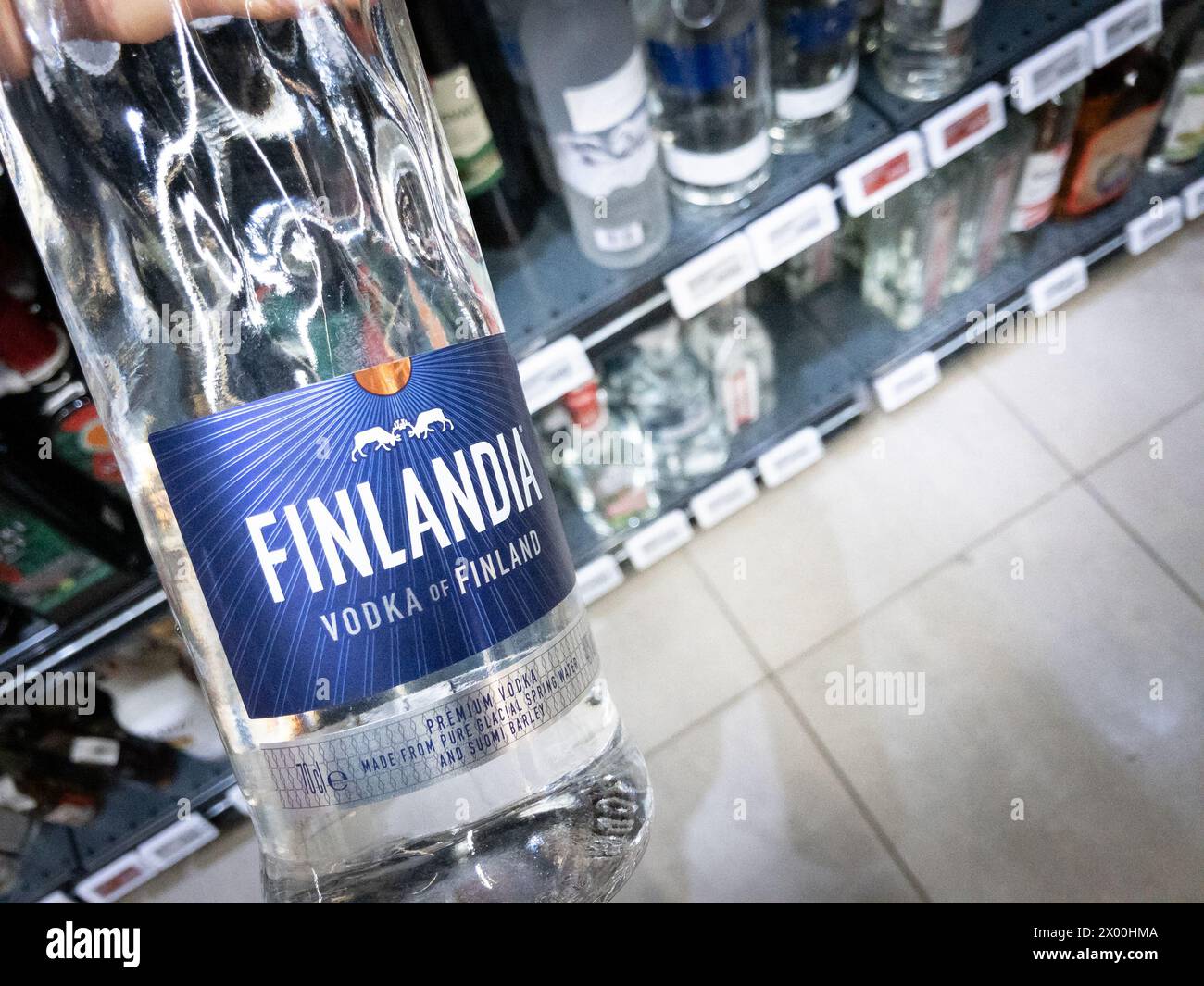 Picture of a vodka bottle with the finlandia logo for sale in belgrade ...