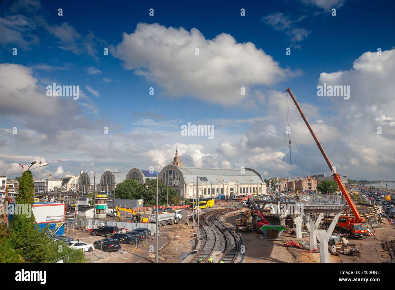 Picture of the rail baltica project in Riga central market, latvia ...