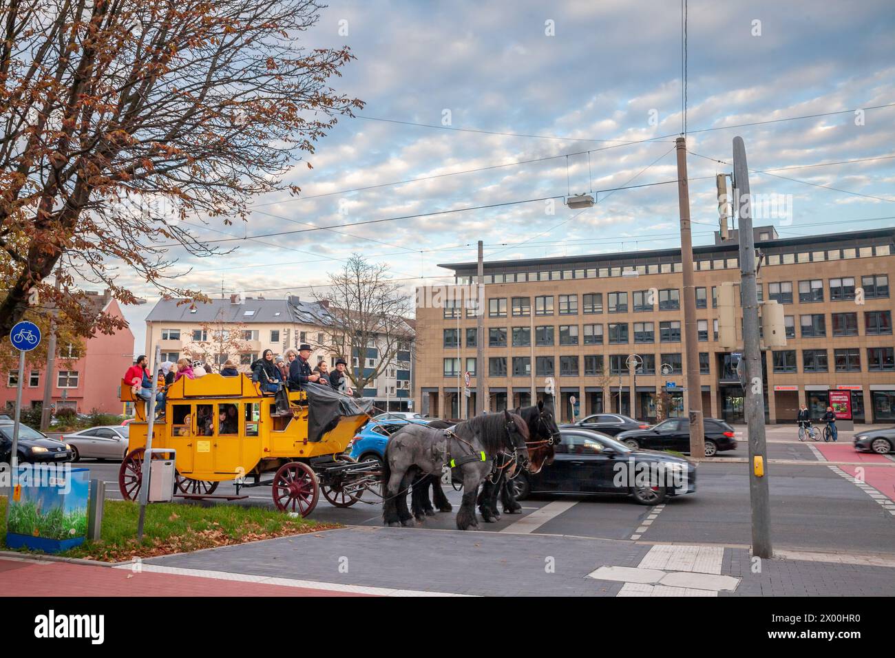 Picture of a historical stagecoach, a horse drawn carriage, historical ...